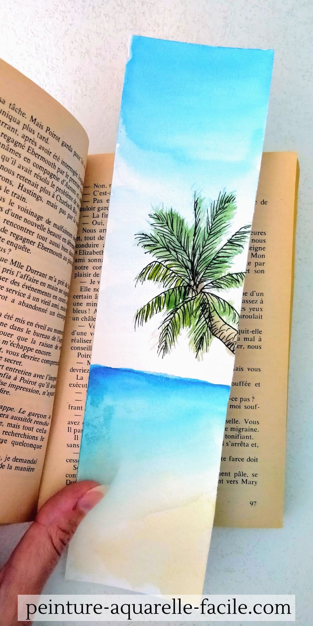 4 marque pages à l'aquarelle faciles pour l'été