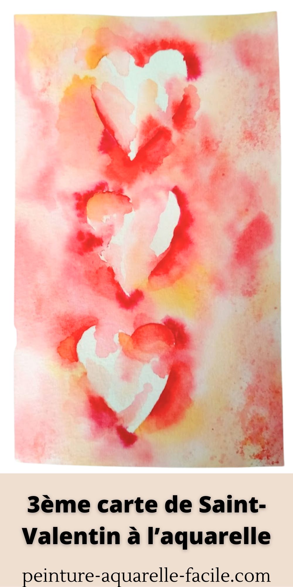 4 cartes de Saint-Valentin à l'aquarelle [FACILE]